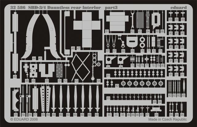 Douglas SBD-3/4 Dauntless rear interior for Trumpeter