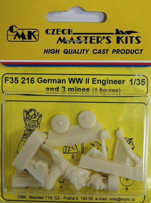 German Engineer and 2 mines WWII (1 fig.) - Hanke Modellbau, 12,00