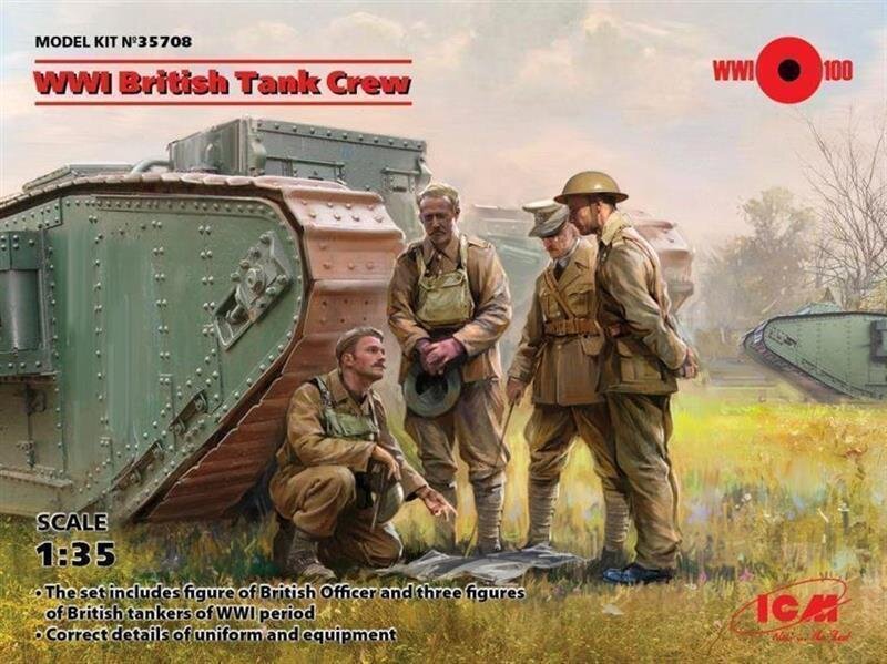 WWI British Tank Crew (4 Figures) - Hanke Modellbau, 12,50