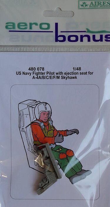 1/48 US Navy fighter pilot with ejection seat for A-4A/B/C/E/F Skyhaw