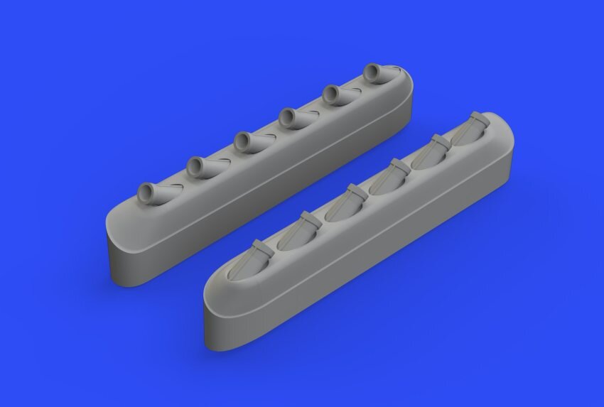 P-51D Mustang exhaust stacks w/ fairing - Modellbauversand Hanke, 5,09