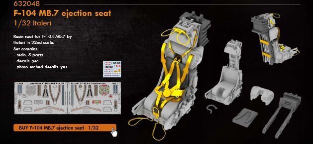 Lockheed F-104 MB.7 ejection seat - Modellbauversand Hanke, 12,50