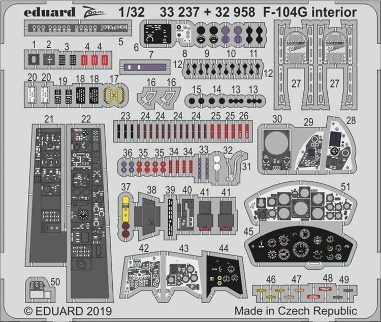 Lockheed F-104G Starfighter Interior - Modellbauversand Hanke, 13,79