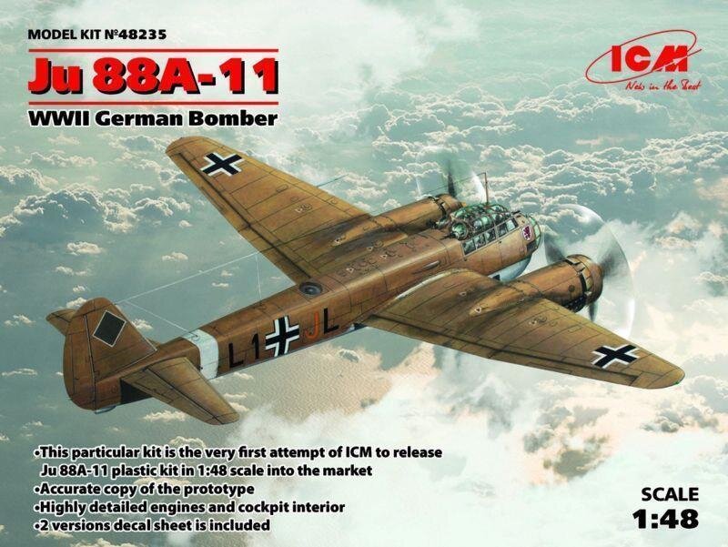 1/48 Junkers Ju-88A-11 German WWII Bomber