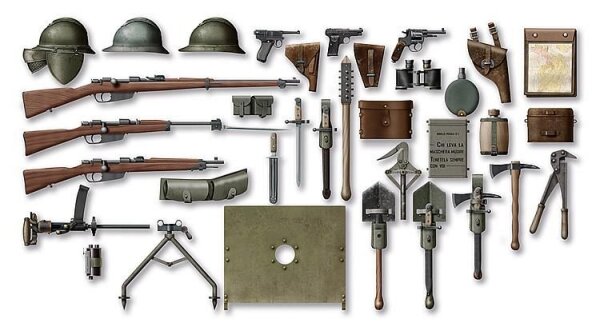 WWI Italian Infantry Weapon and Equipment - Modellbauversand Hanke, 9,50