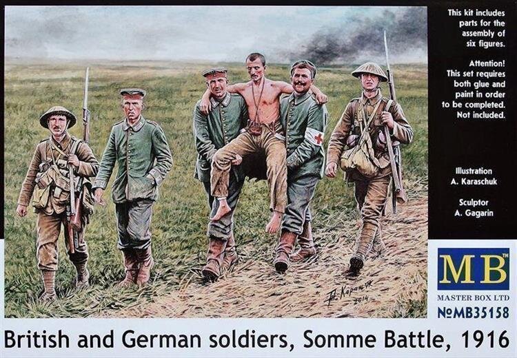 British & German Soldiers, Somme Battle (6 Fig.)