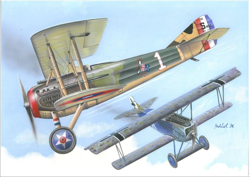 Valom 14419 - Fokker D.VII vs. Spad XIII (2 + 2)