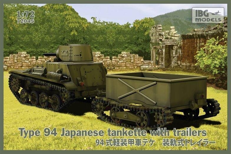 Type 94 Japanese Tankette with 2 trailers - Modellbauversand Hanke, 10,50
