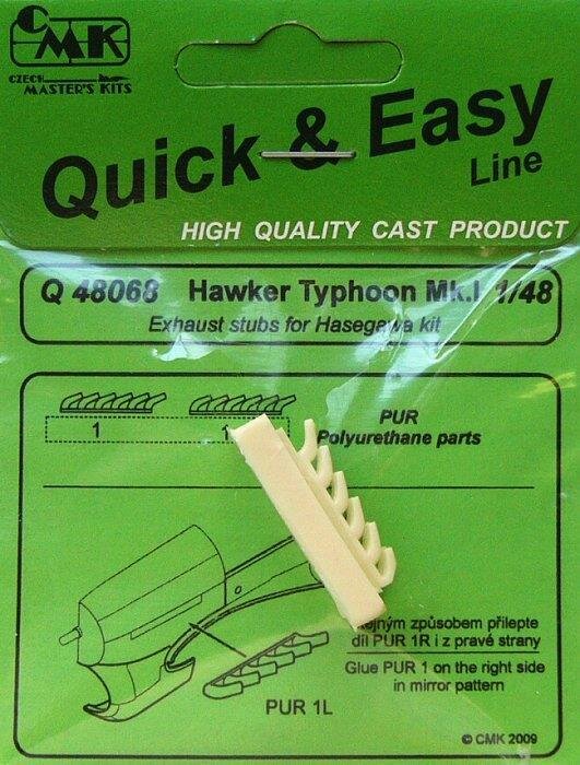 Hawker Typhoon Mk.I - exhaust stubs (HAS) - Modellbauversand Hanke, 3,99