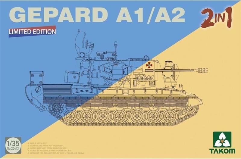 Takom 2044x Flakpanzer Gepard 1A1 /1A2 (2 in 1) Ukraine - Modellbauve ...