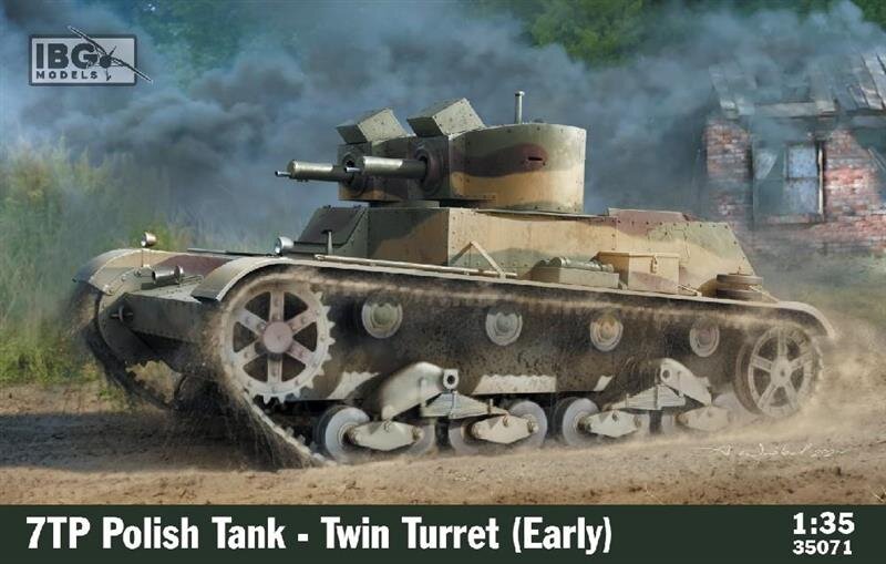 7TP Polish Tank - Twin Turret (early) + Interior - Modellbauversand H ...