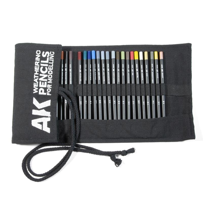 Weathering Pencils Full Range Cloth Case
