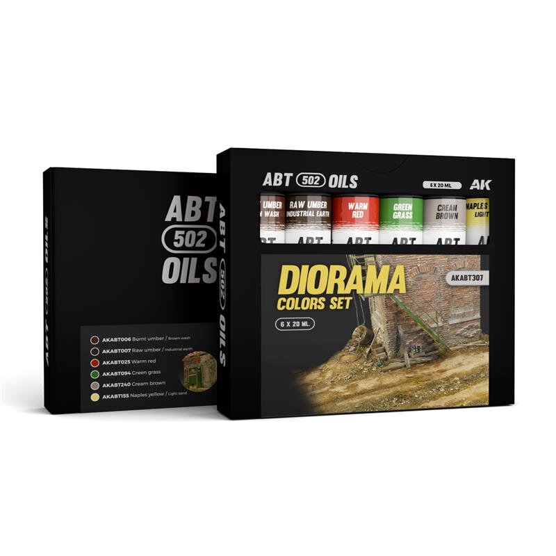 Diorama Colors Set - ABT 502 Oils - Ölfarben - AKABT307