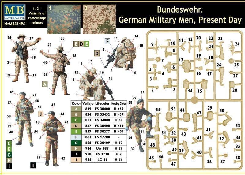 1/35 Bundeswehr. German Military Men, Present Day - Master Box 35195