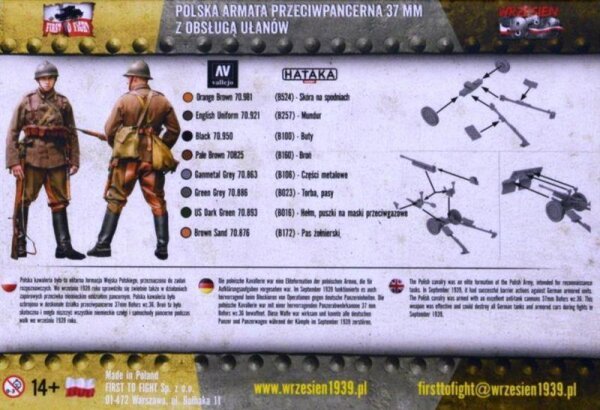 Bofors 37mm Anti-Tank Gun with Uhlans Crew - Hanke Modellbau, 10,79