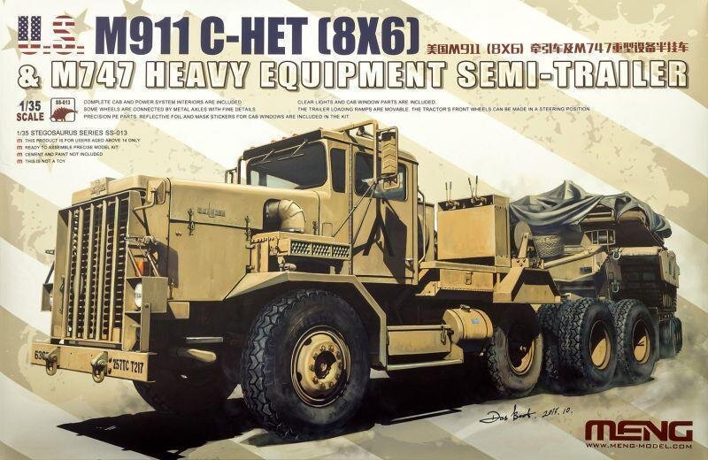 Meng SS-013 U.S. M911 C-HET (8x6) & M747 Heavy Equipment Semi-Trailer