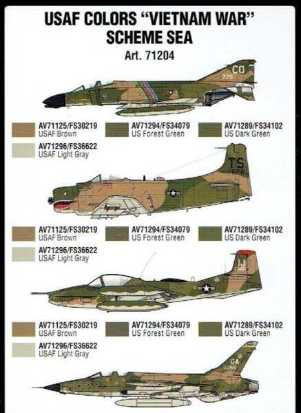Model Air - USAF Colors Vietnam War" Scheme SEA (8)"