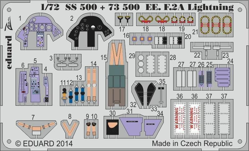 BAC/EE Lightning F.2A interior (self adhesive)