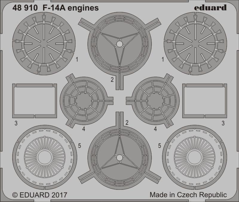 1/48 Grumman F-14A Tomcat engines (Tamiya) - Eduard 48910