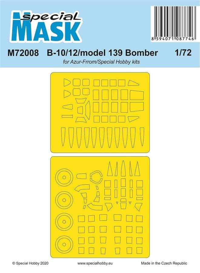 Martin B-10/B-12/model 139 Bomber Paint Masks - Modellbauversand Hank ...
