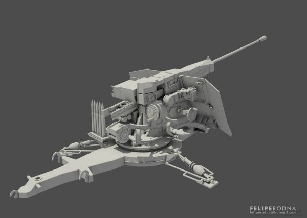 5,5cm Flak (VG2) Gerät 58 Autom. Flugabwehrkanone - Modellbauversand ...