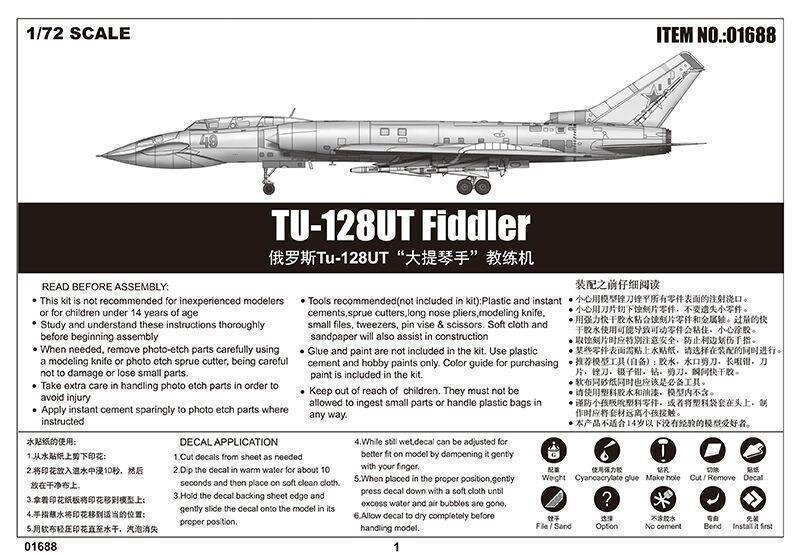 Tupolev Tu-128UT Fiddler - Modellbauversand Hanke, 42,99