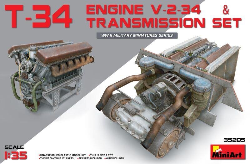 T-34 Engine V-2-34 + Transmission Set