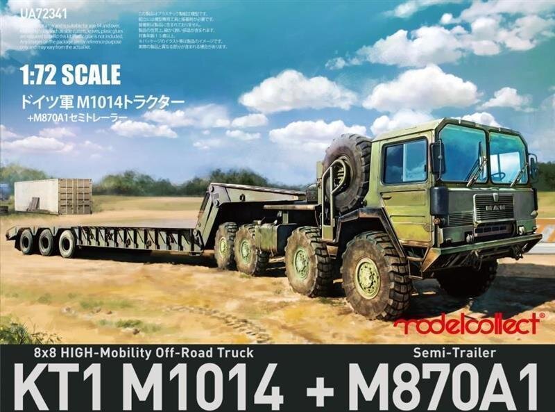 1/72 German MAN KAT1 M1014 8x8 Truck + M870A1 Trailer