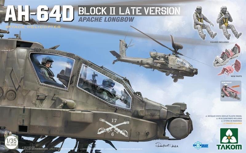 Takom 2608 AH-64D Apache Longbow Block II Late Version Attack Helicop