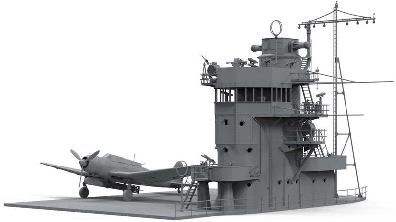 Border Models BSF-001 Akagi Bridge w/Flight Deck and Nakajima B5N2 Ka