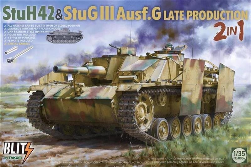 Takom 8006 StuH42 & StuG III Ausf.G Late Production 2 in 1