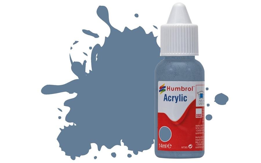 Humbrol Acrylfarbe Nr. 157 Azure Blue Matt / Azurblau 14 ml Dropperbo