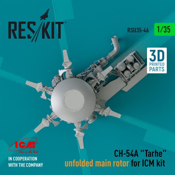 1/35 Sikorsky CH-54A Tarhe unfolded main rotor for ICM kit (3D Printe