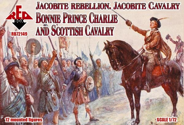 Jacobite Rebellion. Jacobite Cavalry. Bonnie Prince Charlie and Scott