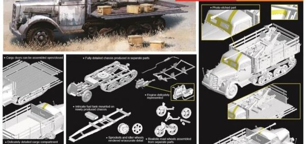 Dragon 6788 - 1/35 Sd.Kfz.3a Maultier Half Track with 3,7cm FlaK 37