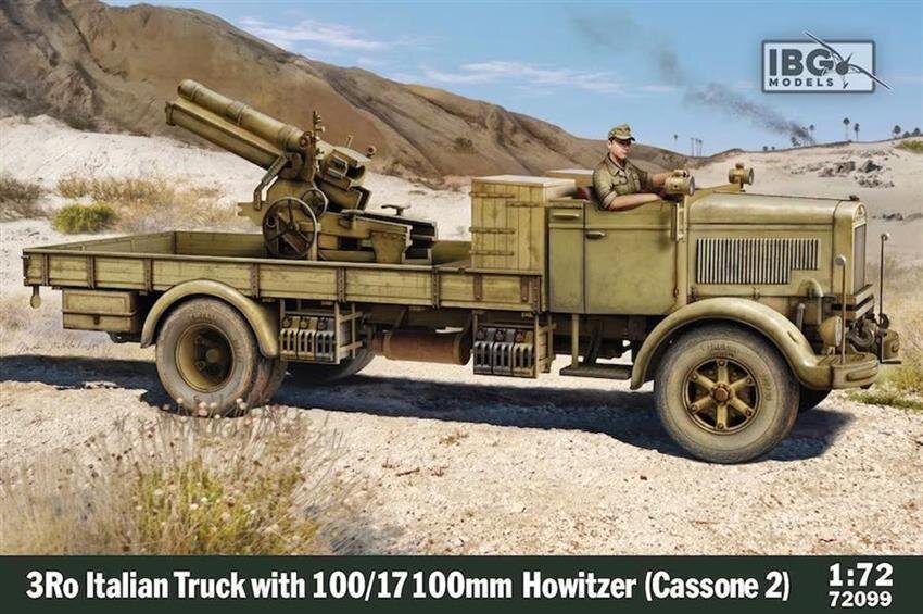 1/72 3Ro Italian Truck with 100/17 100mm Howitzer (Cassone 2) - IBG M