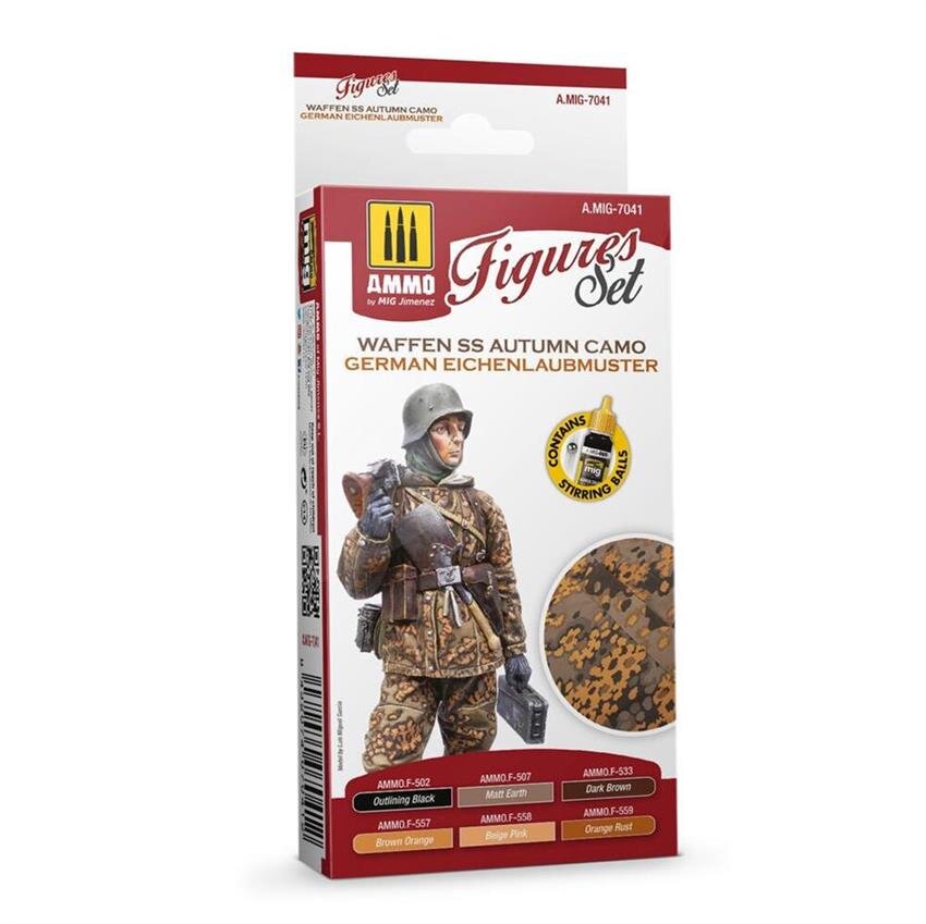 Figures Set - Waffen SS Autumn Camo - German Einchenlaubmuster - A.Mi