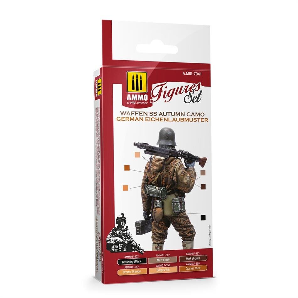 Figures Set - Waffen SS Autumn Camo - German Einchenlaubmuster - A.Mi