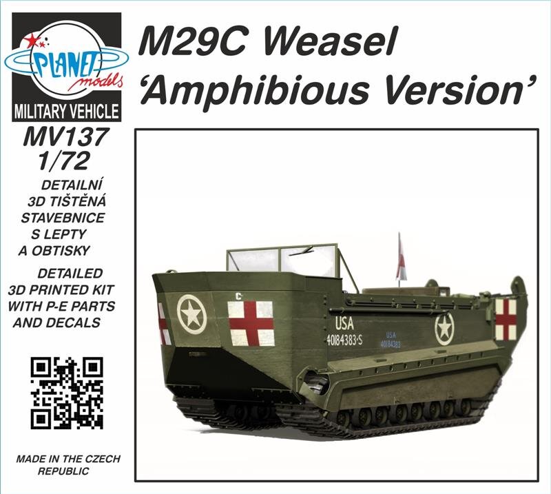 1/72 M29C Weasel "Amphibious Version" - Planet Models MV137