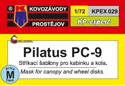 Kovozavody Prostejov KPEX029 - 1:72 Pilatus PC-9 Mask for Canopy and