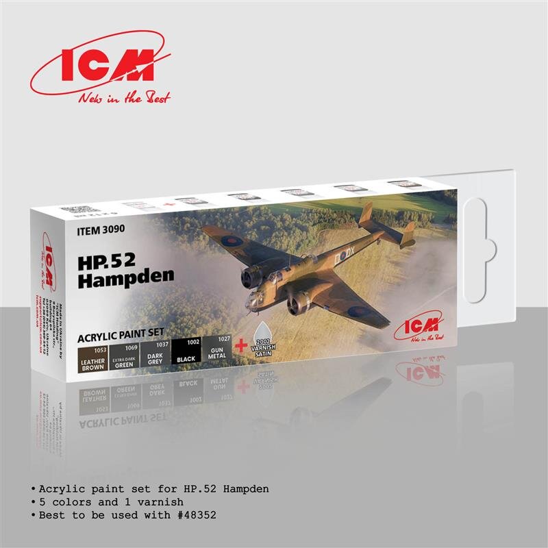 ICM 3090 Acrylic paint set for HP.52 Hampden