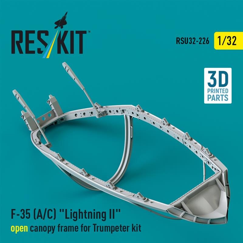 ResKit RSU32-0226 - 1/32 F-35A/F-35C Lightning II open canopy frame