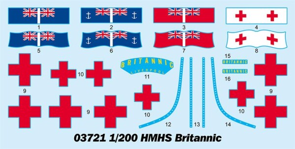 Trumpeter 03721 - 1:200 HMHS Britannic