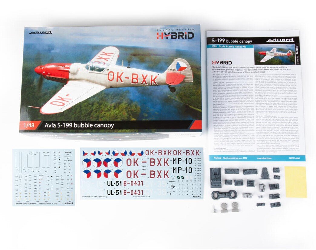 Eduard 948012 - 1/48 Avia S-199 Bubble canopy - HYBRiD